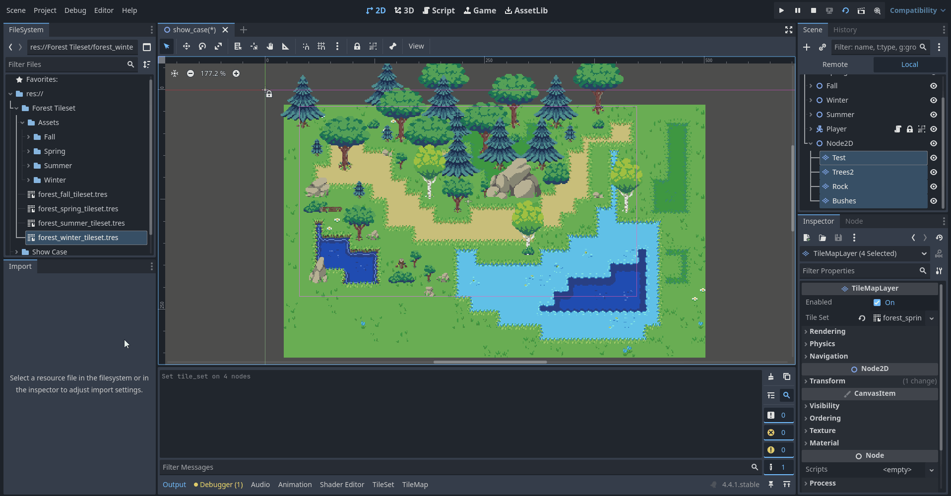 Seasons of Forest Tileset - Top Down [16x16] by inkBubi