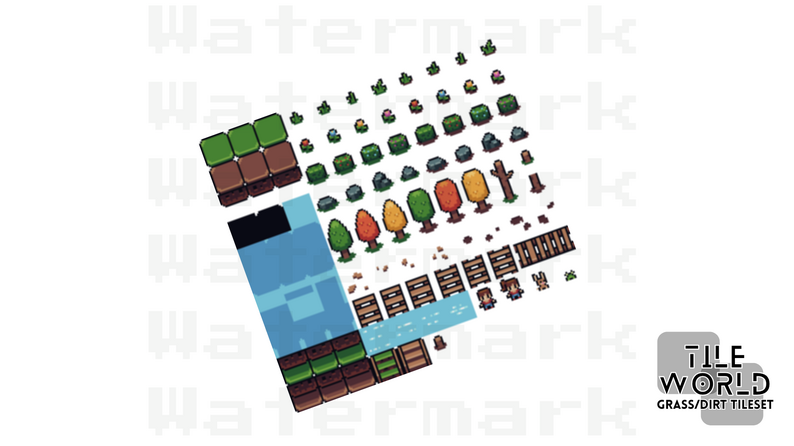 Tile World - Grass/Dirt Tileset by Adam Childs