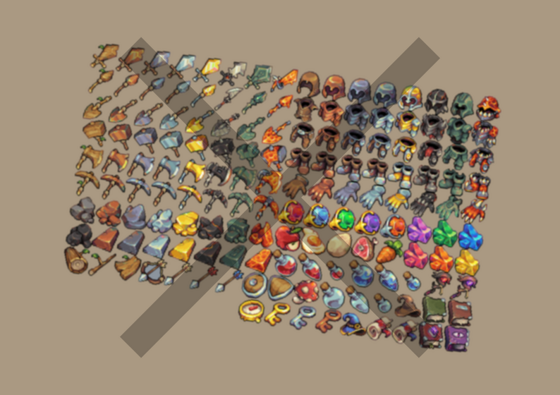 150+ 32x32 Classic RPG Items by RunninBlood