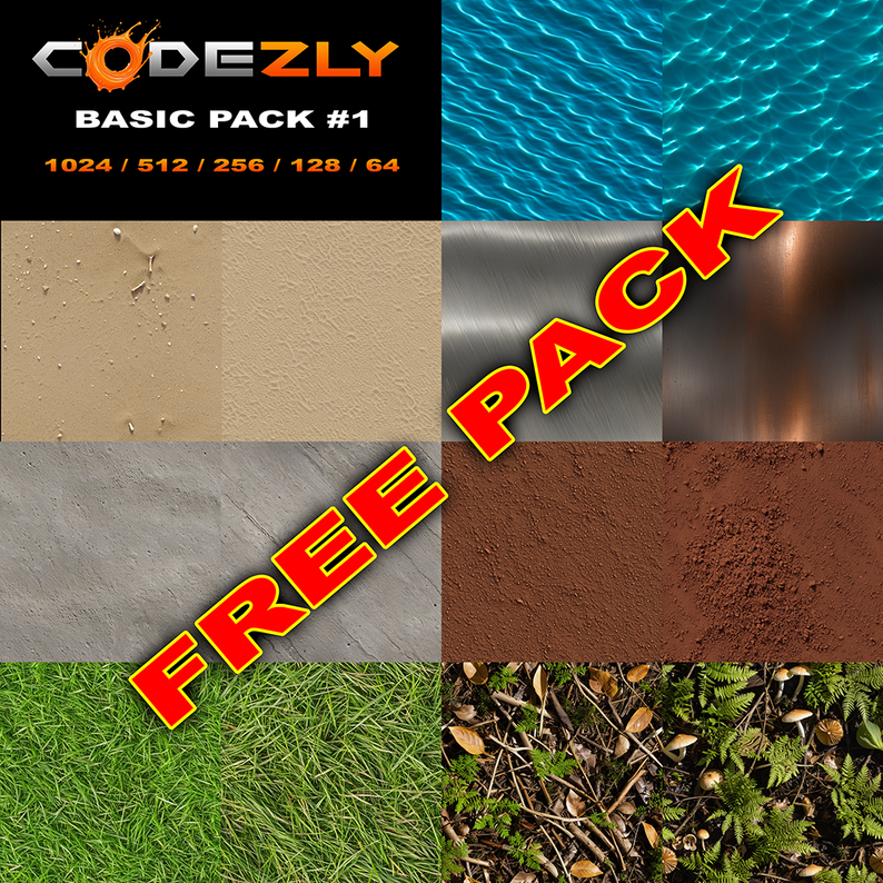 FREE Variety Texture Pack (Basic #1) by Codezly - HQ Game Assets