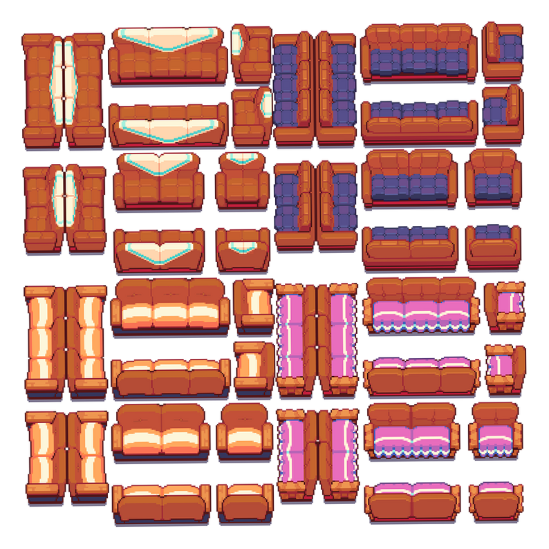 2D Pixel Art Interior Pack: Fantasy House by Shimmy