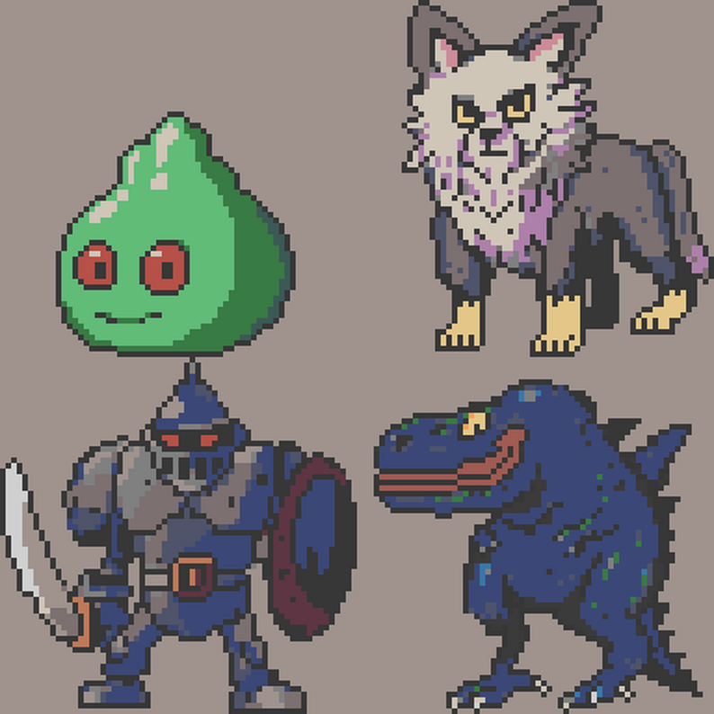 Retro Pixel Monster Asset Pack 1 Free by hsmtug