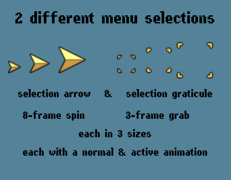 Pixel Menu GUI HUD Basicset & Icons by Thomas Feichtmeir "Cyangmou"