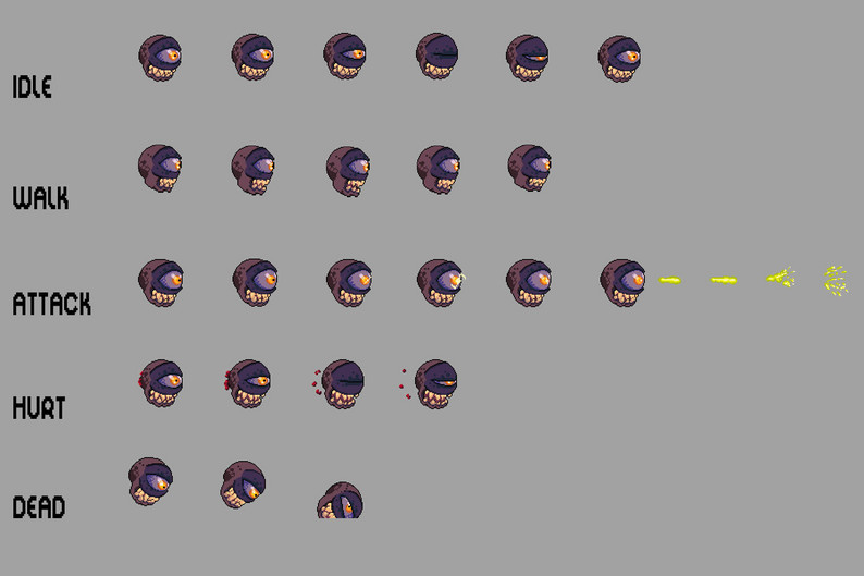Demon Pixel Art Asset Pack by Free Game Assets (GUI, Sprite, Tilesets)
