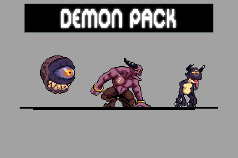 Demon Pixel Art Asset Pack by Free Game Assets (GUI, Sprite, Tilesets)