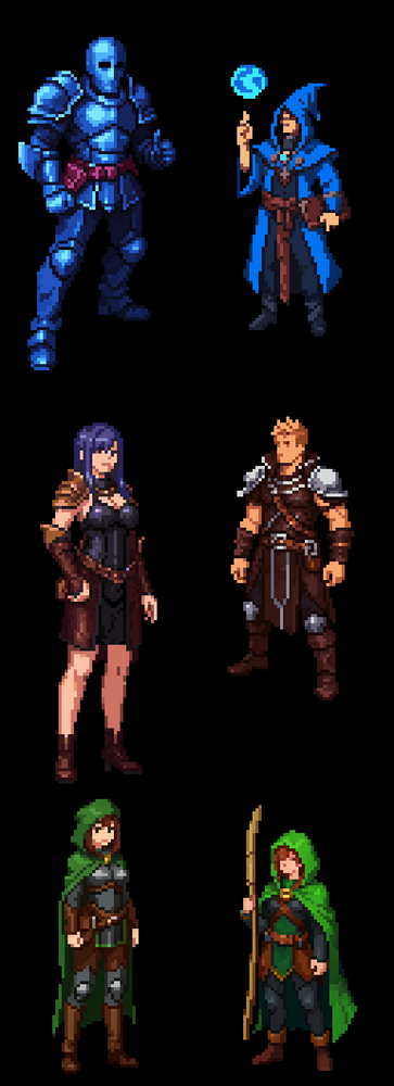 500+ FREE Pixel-art Fantasy Character Pack by Batareya