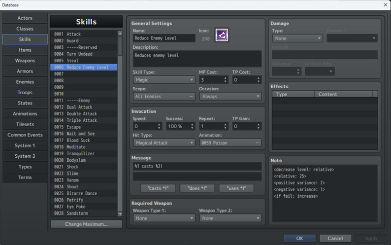 Enemy Levels Plugin for RPG Maker MZ by cocomode