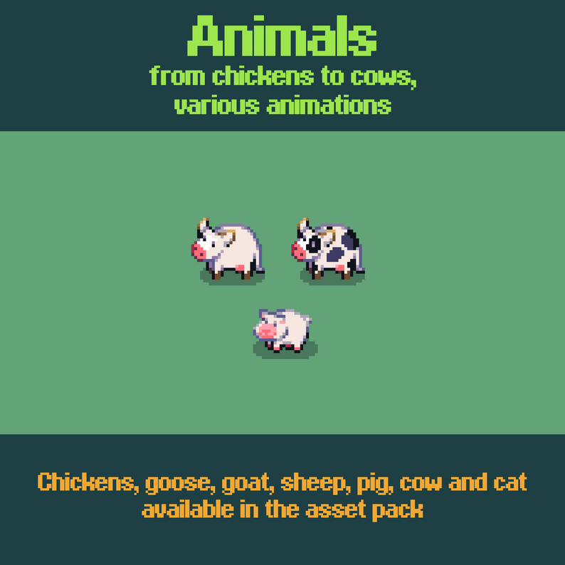 Pixel Farm COMPLETE PACK - Pixel Art Assets for Farming Sim by Pixels ...