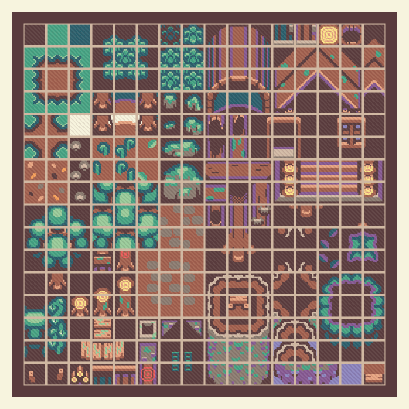 Petixel Woodlands Asset Pack - Tileset and objects by Ardonie