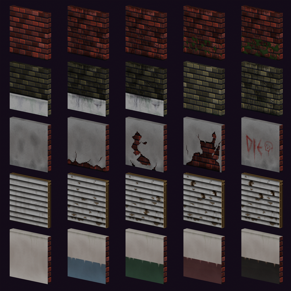 PSX Mega Texture Pack - Pixel Art Survivor by DioPieretti