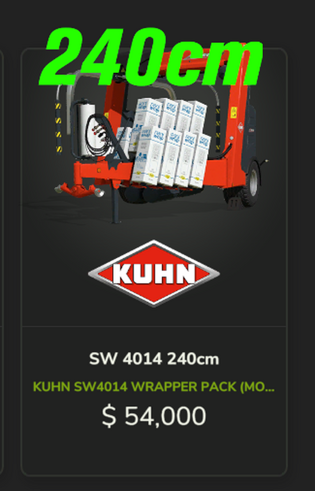 FS25 Kuhn SW4014 240cm Wrapper Pack by JTerk Modding