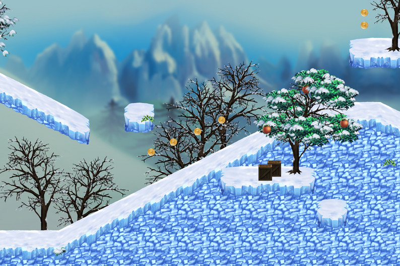 Free Ice Forest - Platformer Tileset by ludicarts