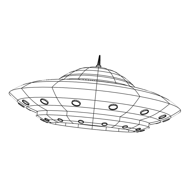 3D Game Ready UFO spaceship by FlexUnit