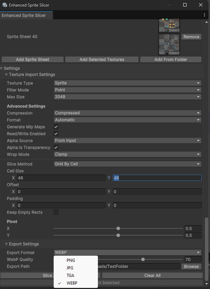 Batch Sprite Slicer by ToastyCatStudios