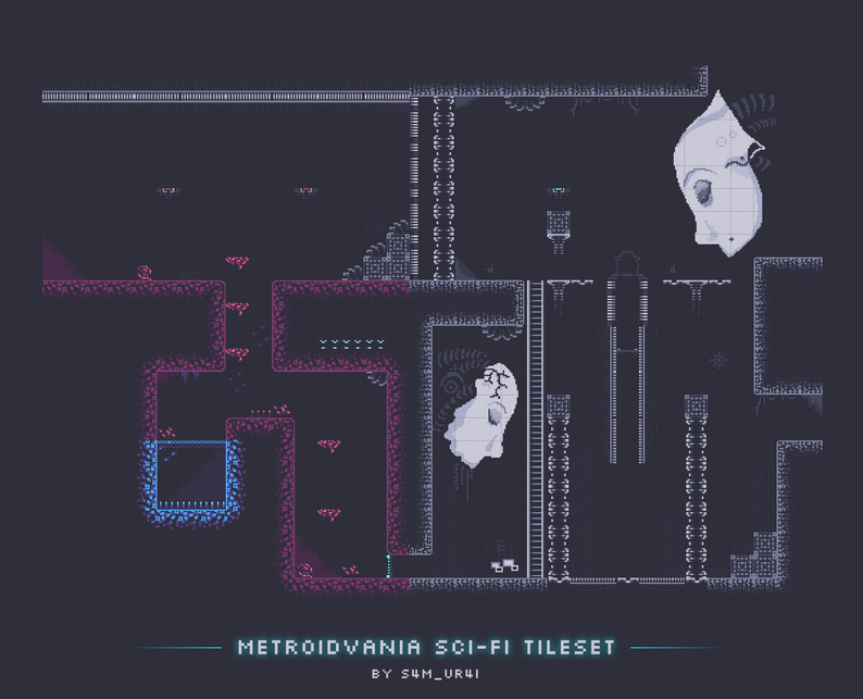 metroid / sci-fi tec-tileset 16x16 by Sam