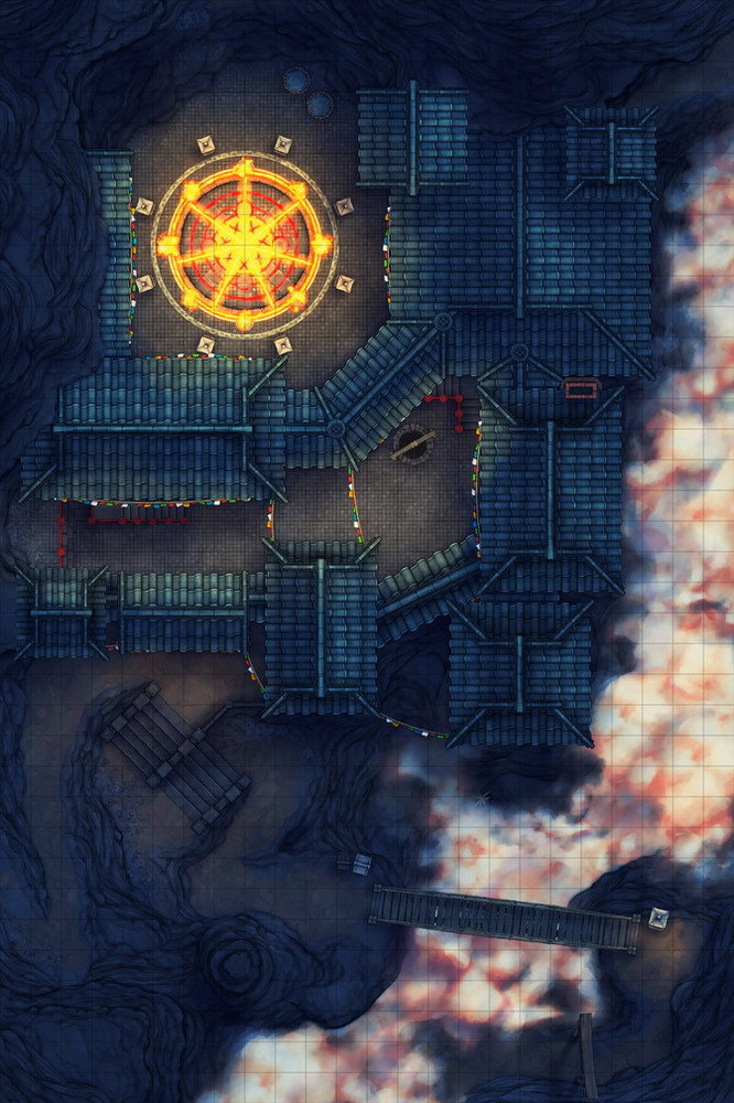Iron Gate Monk Monastery - Dnd/D&D Map Pack by Cyclopean