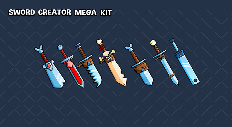 Sword creator mega pack by Robert Brooks - gamedeveloperstudio.com