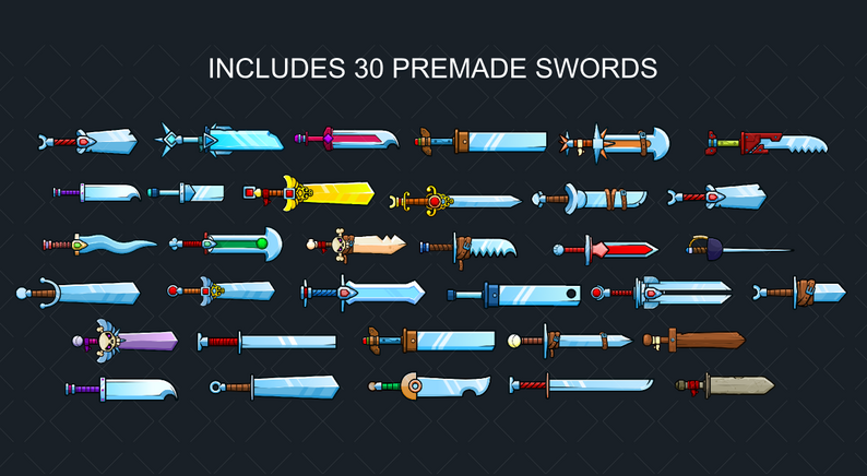 Sword creator mega pack by Robert Brooks - gamedeveloperstudio.com