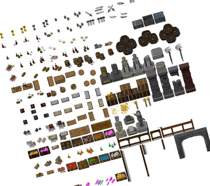 Medieval Inside 48x48 Tileset (RPG Maker MV / MZ) by Booom