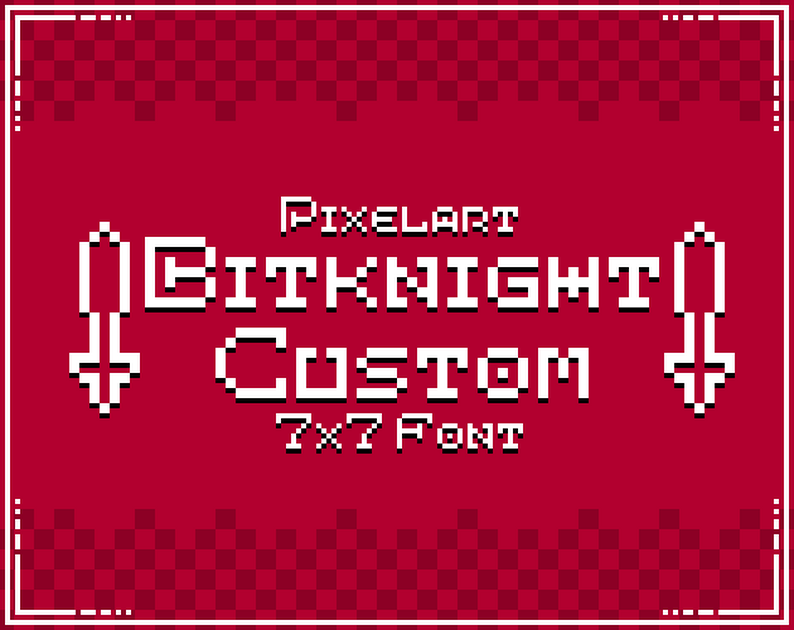 Bitknight Custom [7x7 Pixel Font] by ELV Games