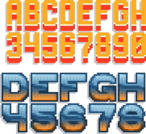 Pixel art fonts Updated! - Fonts: pixel by moxica