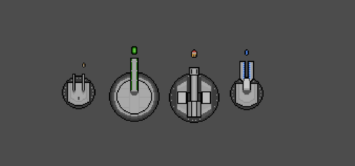 Sci-fi Turret Sprite Pack by Felmir Productions