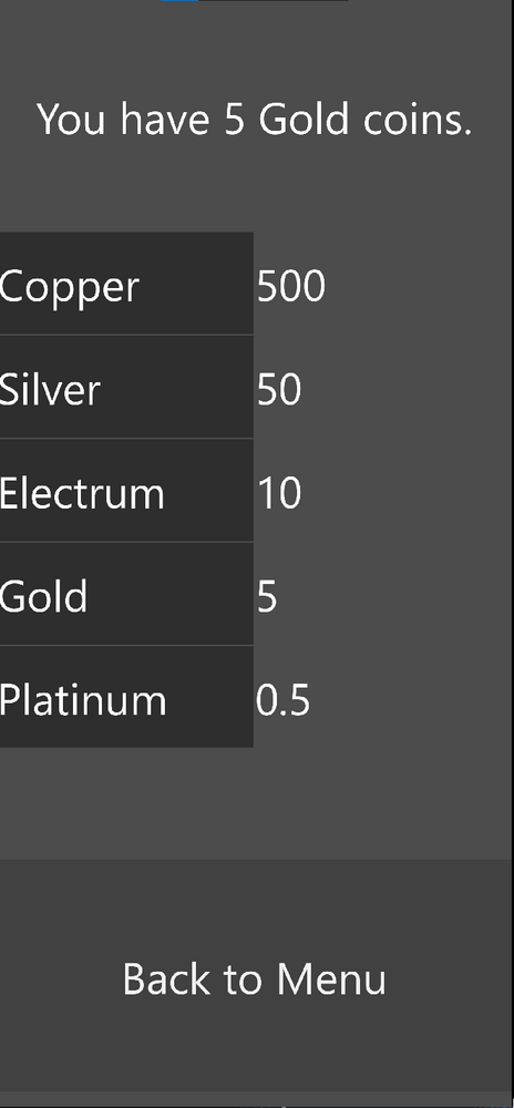 Simple DnD Coin Converter by krysscampo