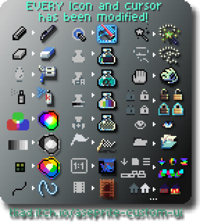 Aseprite - UIone Custom Graphical User Interfaces by TLiaD_Kristofer Paul Schreiner