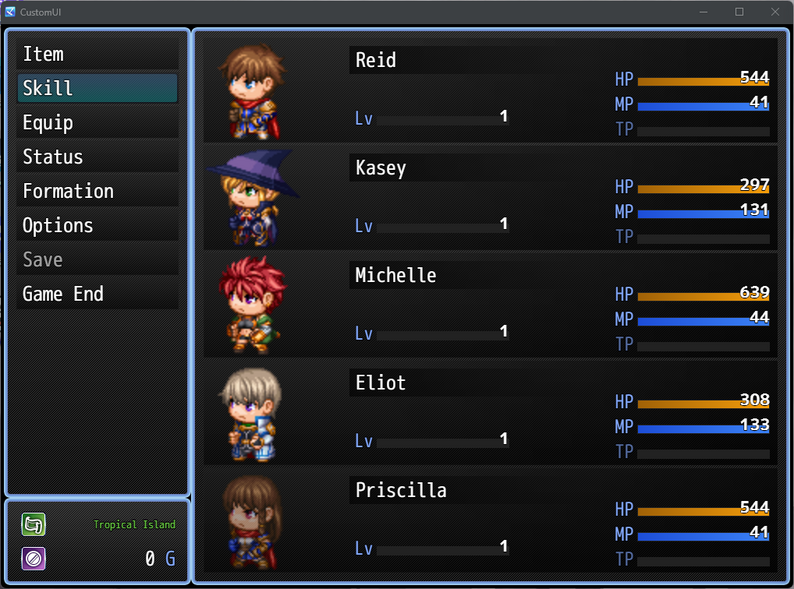 [RPG Maker] WYSIWYG UI Editor - Main Menu by Aerosys
