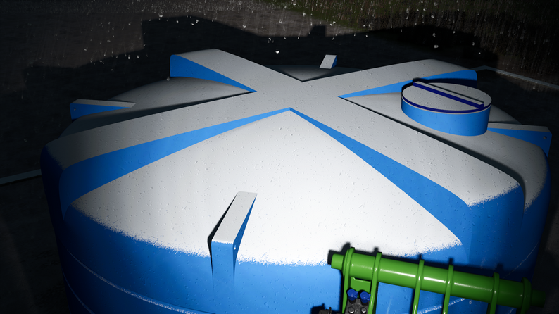 Rain Water Tank (FS25) by Derwen Modding