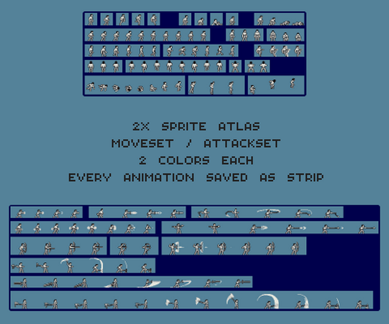 Pixel Side-Scroller Character Template by Thomas Feichtmeir "Cyangmou"