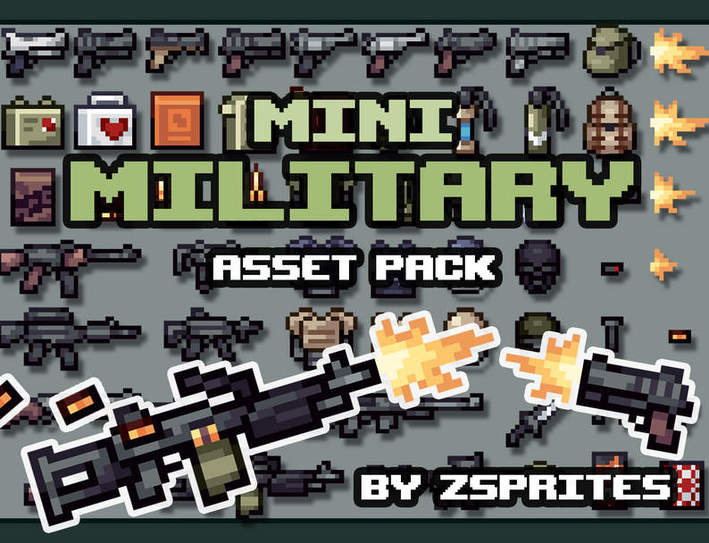 Mini Military Asset Pack By Zsprites