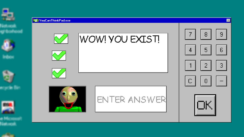 Baldi's Basics: Windows 95 Edition by Nagisa Shiota (Itchi.o)
