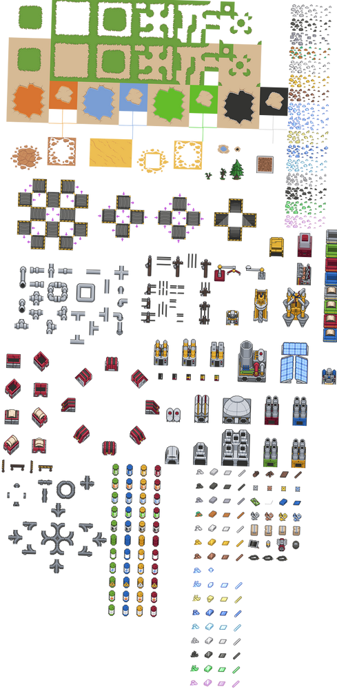 2D Pixel Art Factory Automation Asset Pack by Elthen's Pixel Art Shop