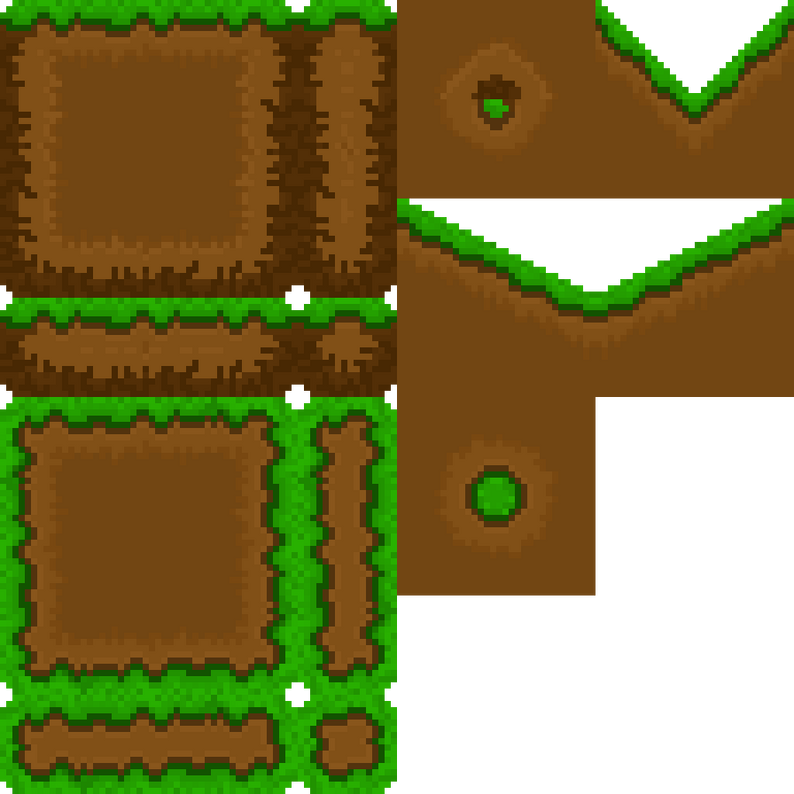 FREE Simple Grass and Dirt Pixelart Tileset by IbinGames