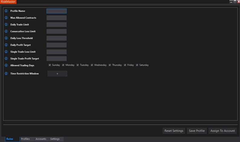 RiskMaster - Ninjatrader 8 Risk Management Tool by RiskMaster