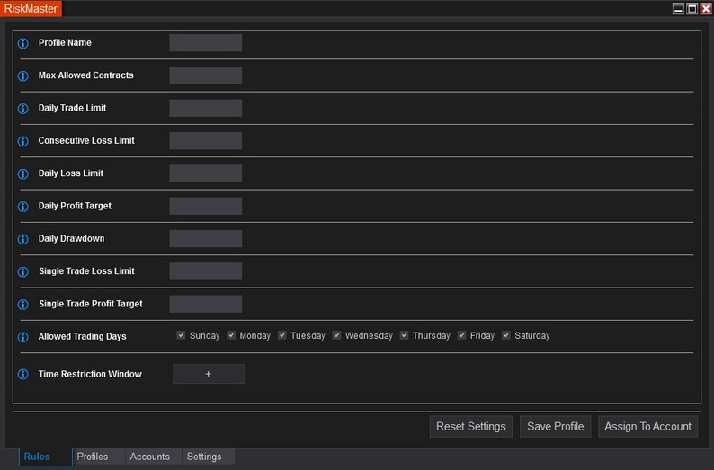 RiskMaster - Ninjatrader 8 Risk Management Tool by RiskMaster