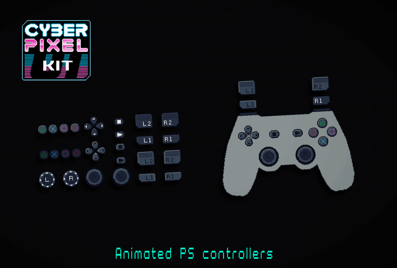 Cyber Pixel: UI/GUI Kit by Barely_Games Cyber Pixel: UI/GUI Kit by Barely_Games