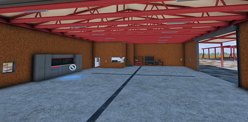 FS22 American shop by FieldWise Modding