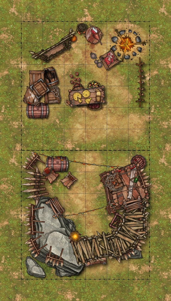 Modular Bandit Camp Battlemap by Coffee Dragon Studios
