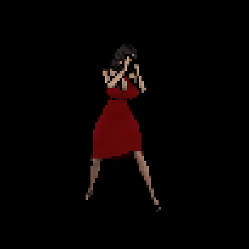 RETRO FPS SIDE SCROLLER PIXEL 2D - " RED DRESS " by W_K_Studio