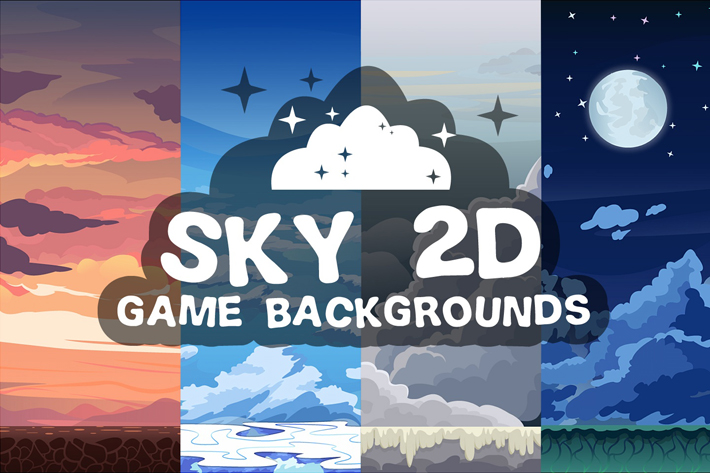Sky Game Backgrounds by Free Game Assets (GUI, Sprite, Tilesets)