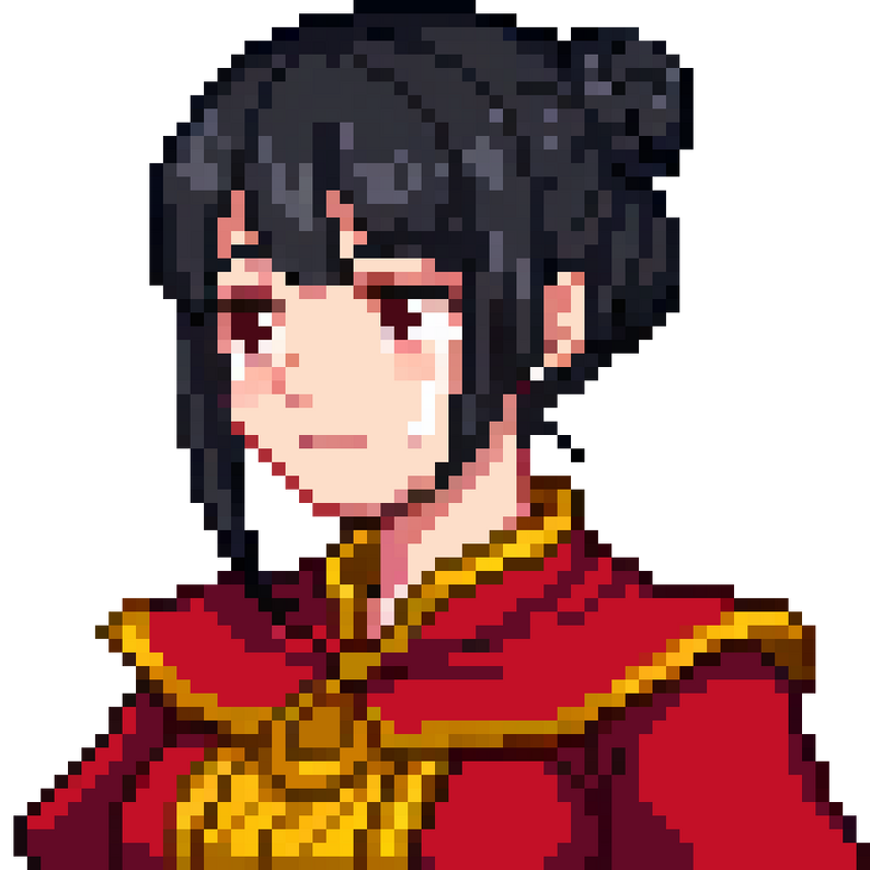 Beautiful Medieval Lady Portrait - Pixel Art Sprite Female Noble Bust ...