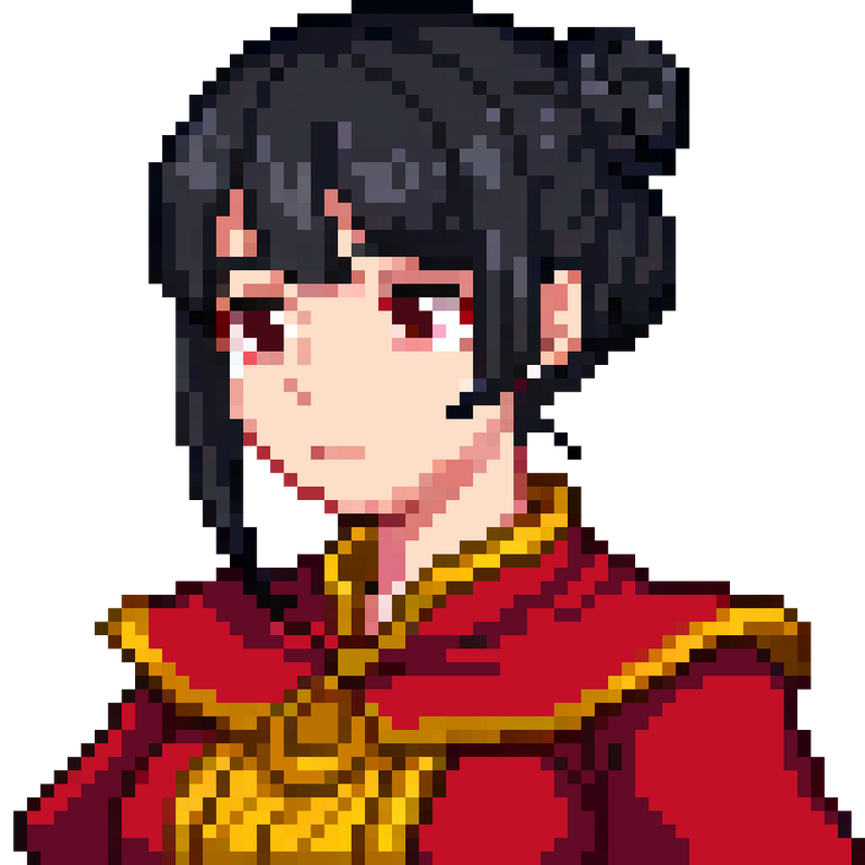 Beautiful Medieval Lady Portrait - Pixel Art Sprite Female Noble Bust ...