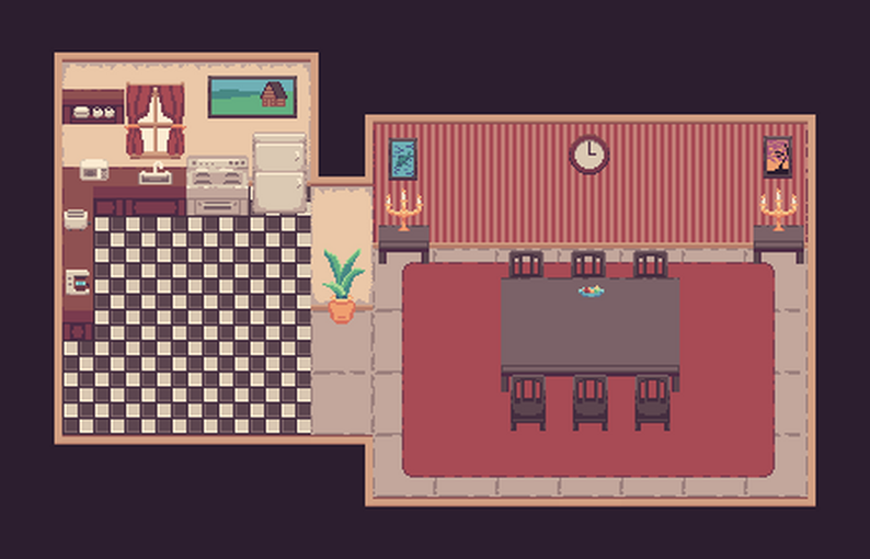House Interior Tileset 32x32 by Graduation Cat