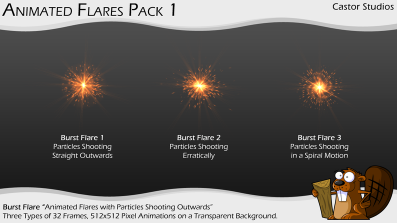 Animated Flares Pack 1 by Castor Studios