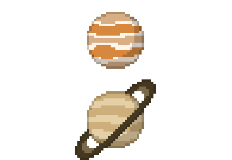 Pixel Solar System by RandGameDev