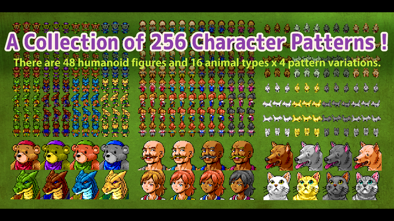 MEGA Fantasy Walking NPCs & Faces by Marumugi4510