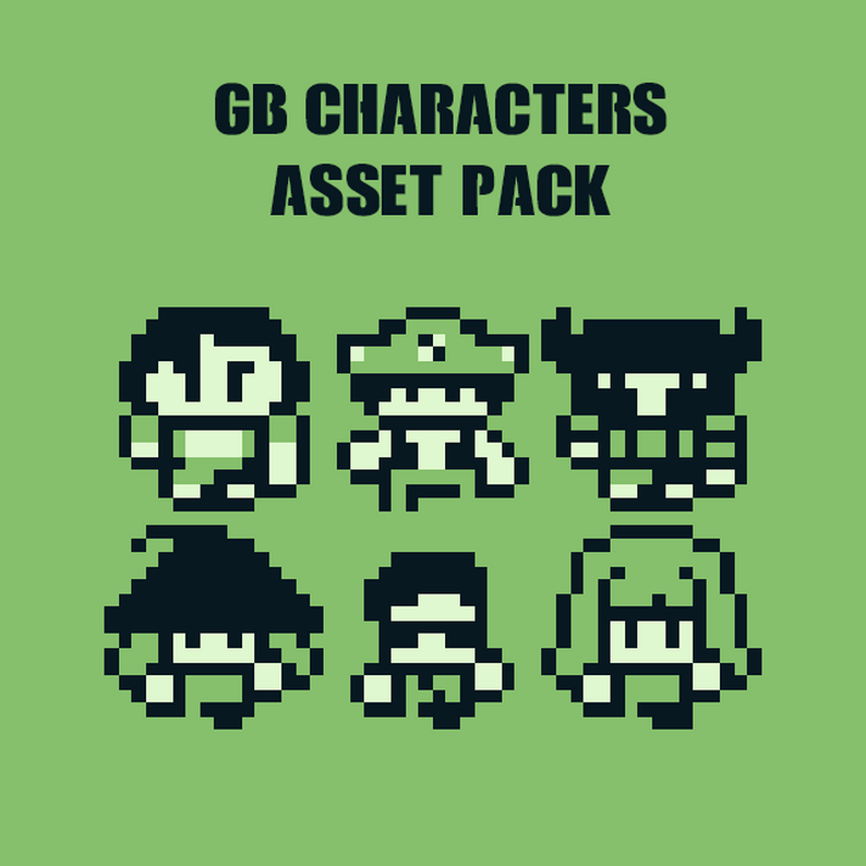 Characters sprites for Gameboy-GB Studio by Kendrick ML