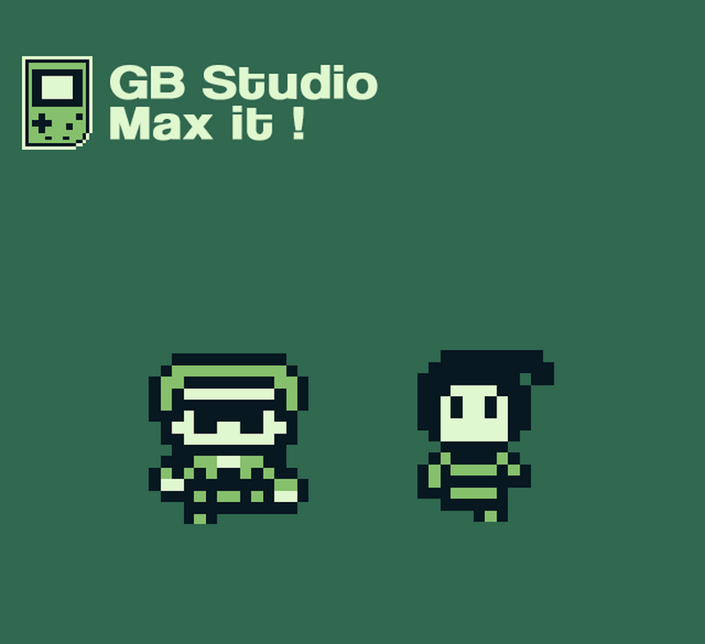 GB Studio Characters sprites GameBoy by Kendrick ML
